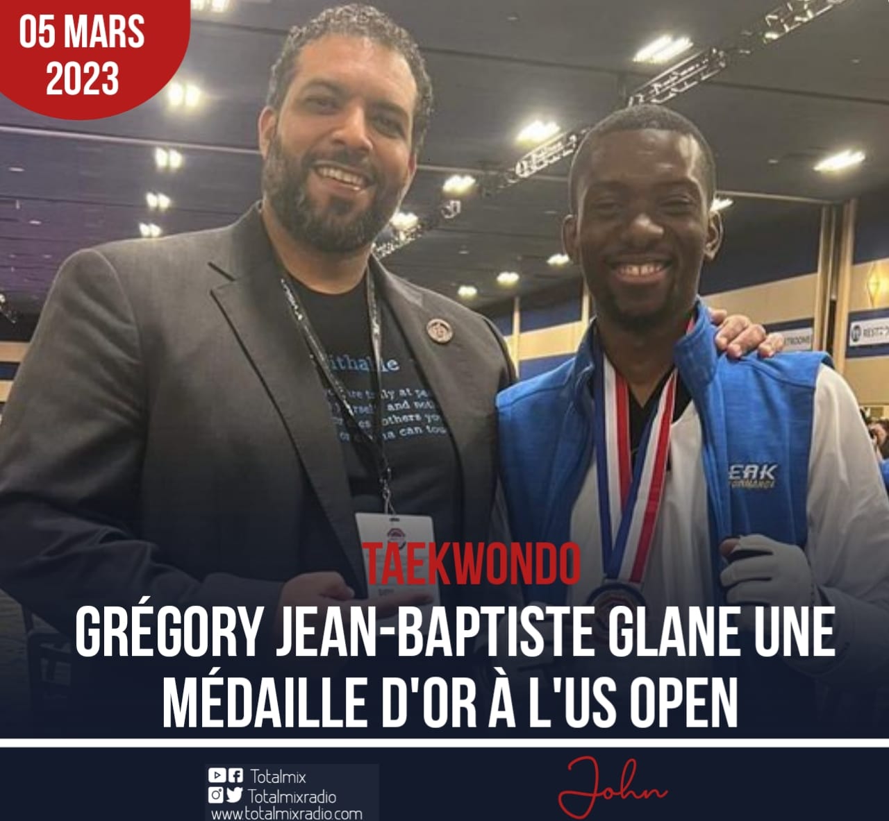 TAEKWONDO : UNE TROISIÈME MÉDAILLE POUR HAÏTI EN 2023 • Totalmix Radio
