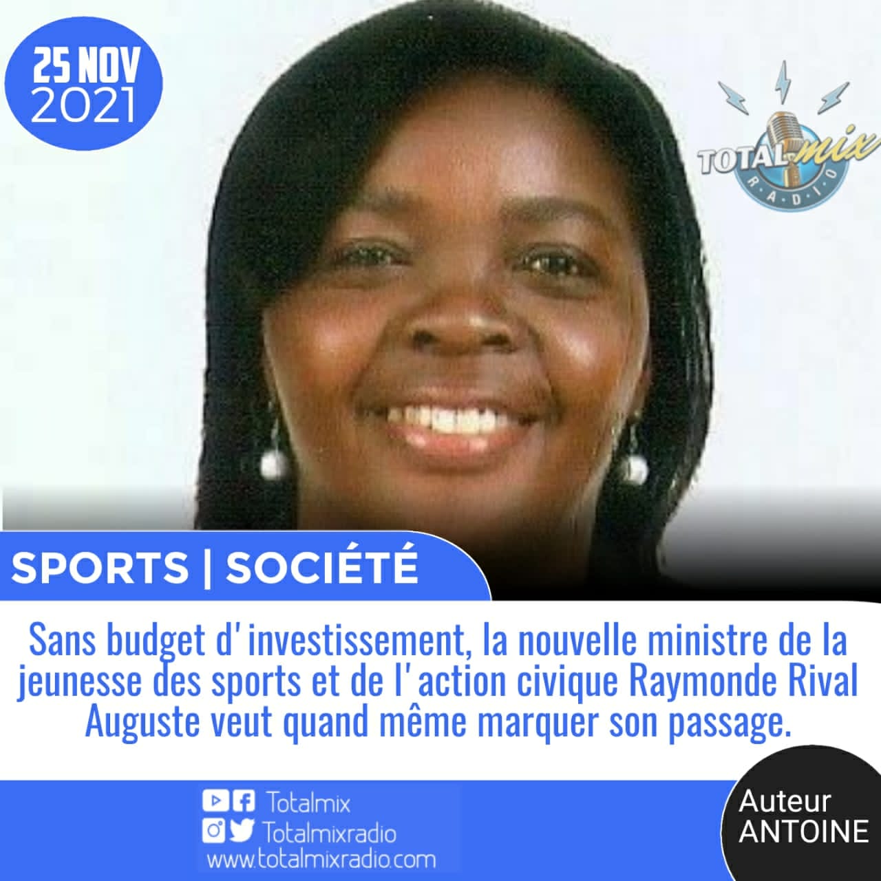 MJSAC/ INSTALLATION : RAVIE, RAYMONDE RIVAL PROMET UN LENDEMAIN ...