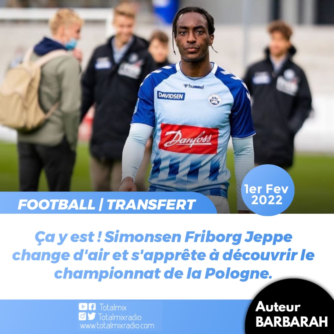 FOOT – TRANSFERTS : SIMONSEN JEPPE S’ENVOLE EN POLOGNE – Totalmix Radio