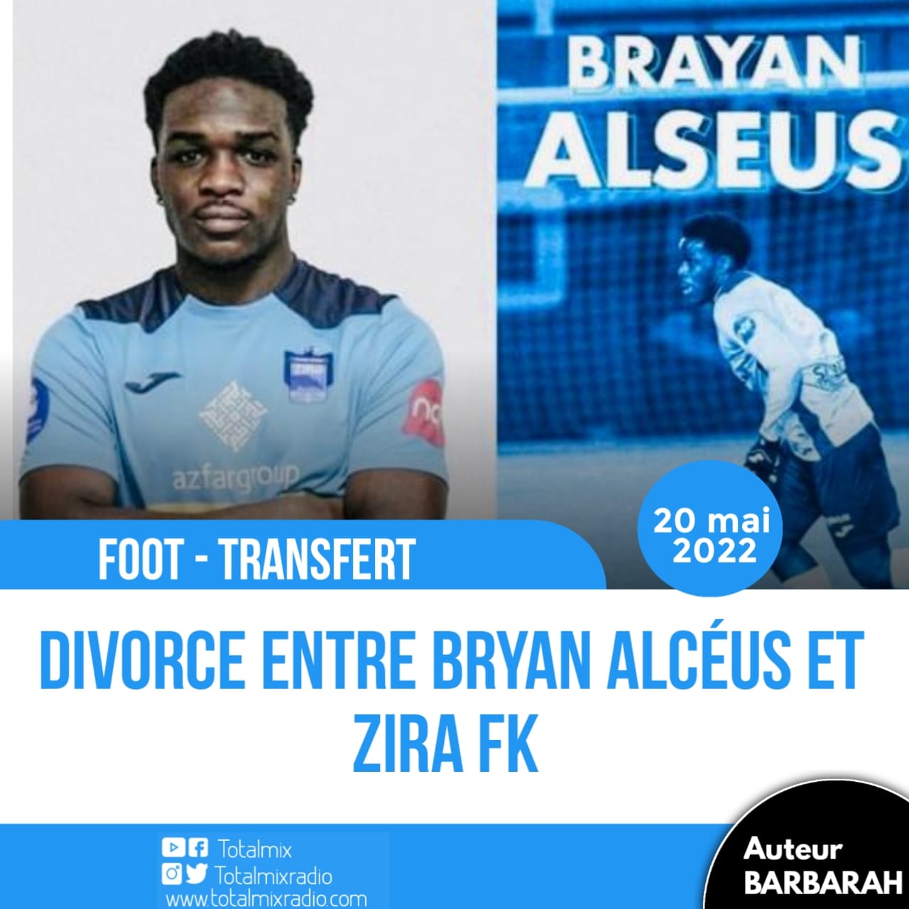 FOOT – TRANSFERTS : C’EST TERMINÉ ENTRE BRYAN ALCÉUS ET FK ZIRA ...