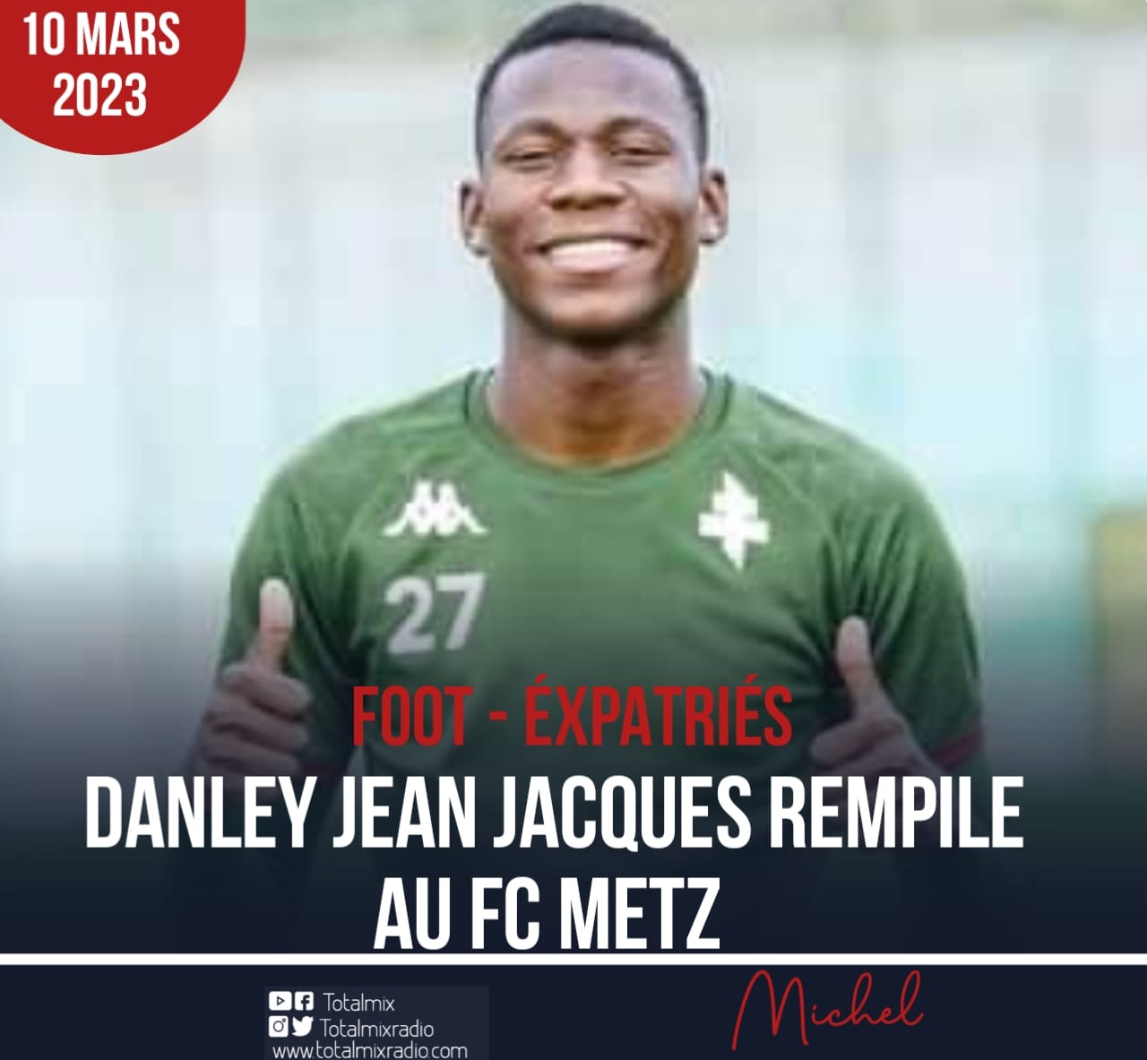 FOOTBALL-EXPATRIÉS : DANLEY JEAN JACQUES PROLONGE SON AVENTURE AU FC ...
