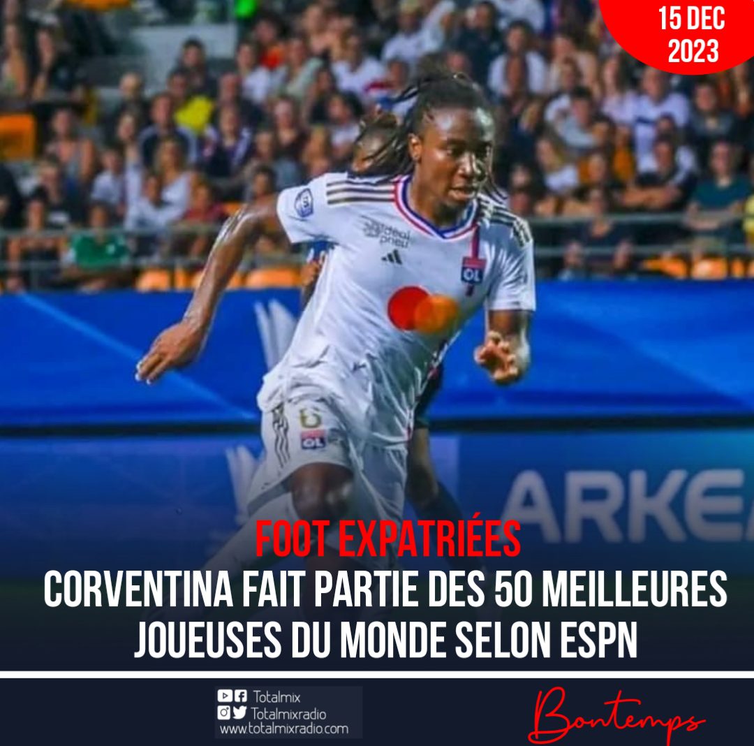 FOOT-EXPATRIÉES : CORVENTINA 37ÈME MEILLEURE JOUEUSE DE LA PLANÈTE – Totalmix Radio